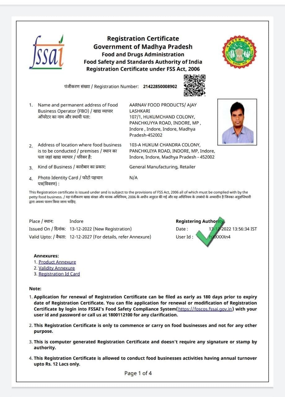 Food License – sahilconsultancy.in